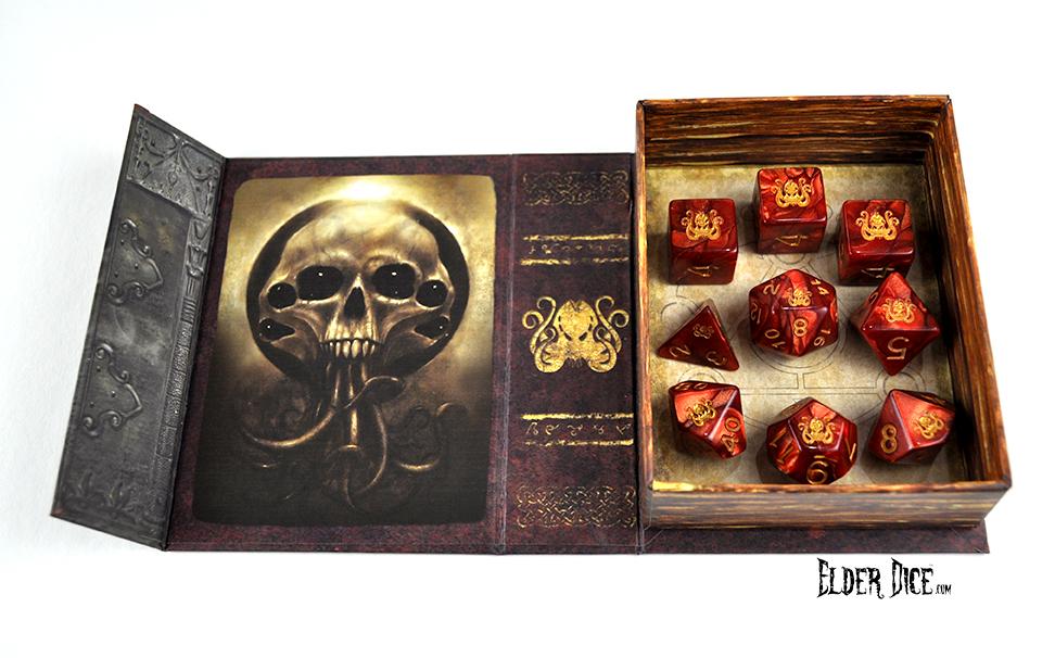 Elder Dice – Red Cthulhu Polyhedral Set (terningsett) – Grimfield Games
