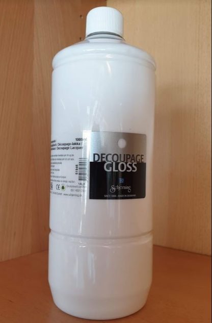 Decoupage Lakk Gloss 1 Liter – (Tilsvarer Mod Podge) – Grimfield Games