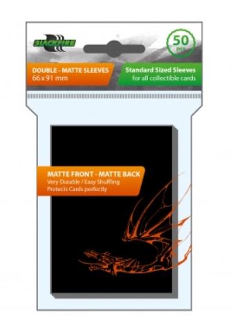 Sleeves – Standard Double-Matte Black (50 Sleeves) – Grimfield Games